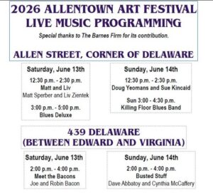 Allentown Art Festival- Music Schedule- June 14, 2026-Buffalo, NY ...